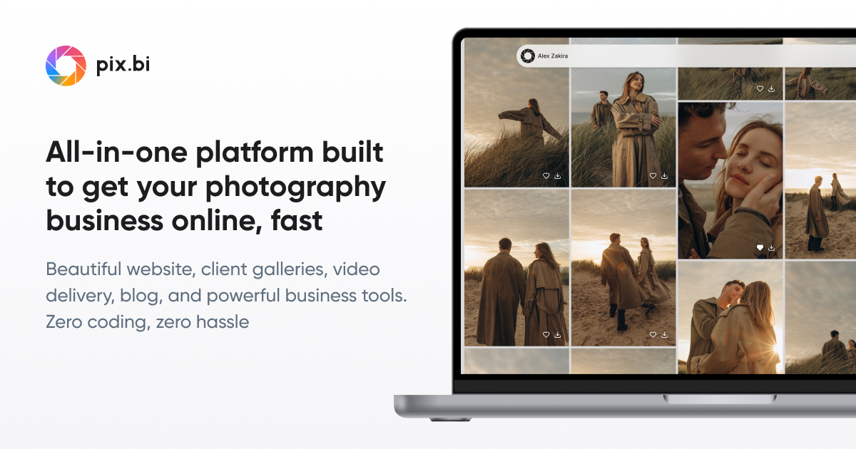 pix.bi – Photographer Websites with Integrated Client Galleries